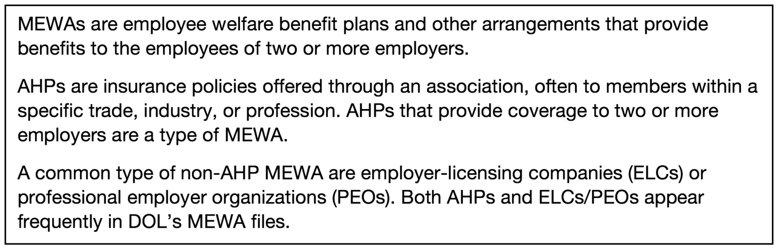 The MEWA Files: Lifting the Curtain on DOL’s Investigation into AHPs ...