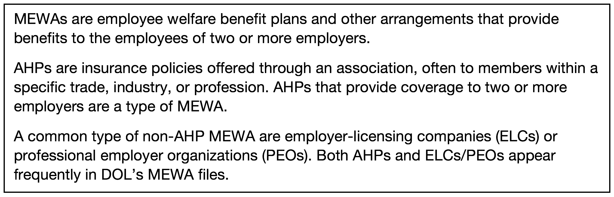 The MEWA Files: Lifting the Curtain on DOL’s Investigation into AHPs ...